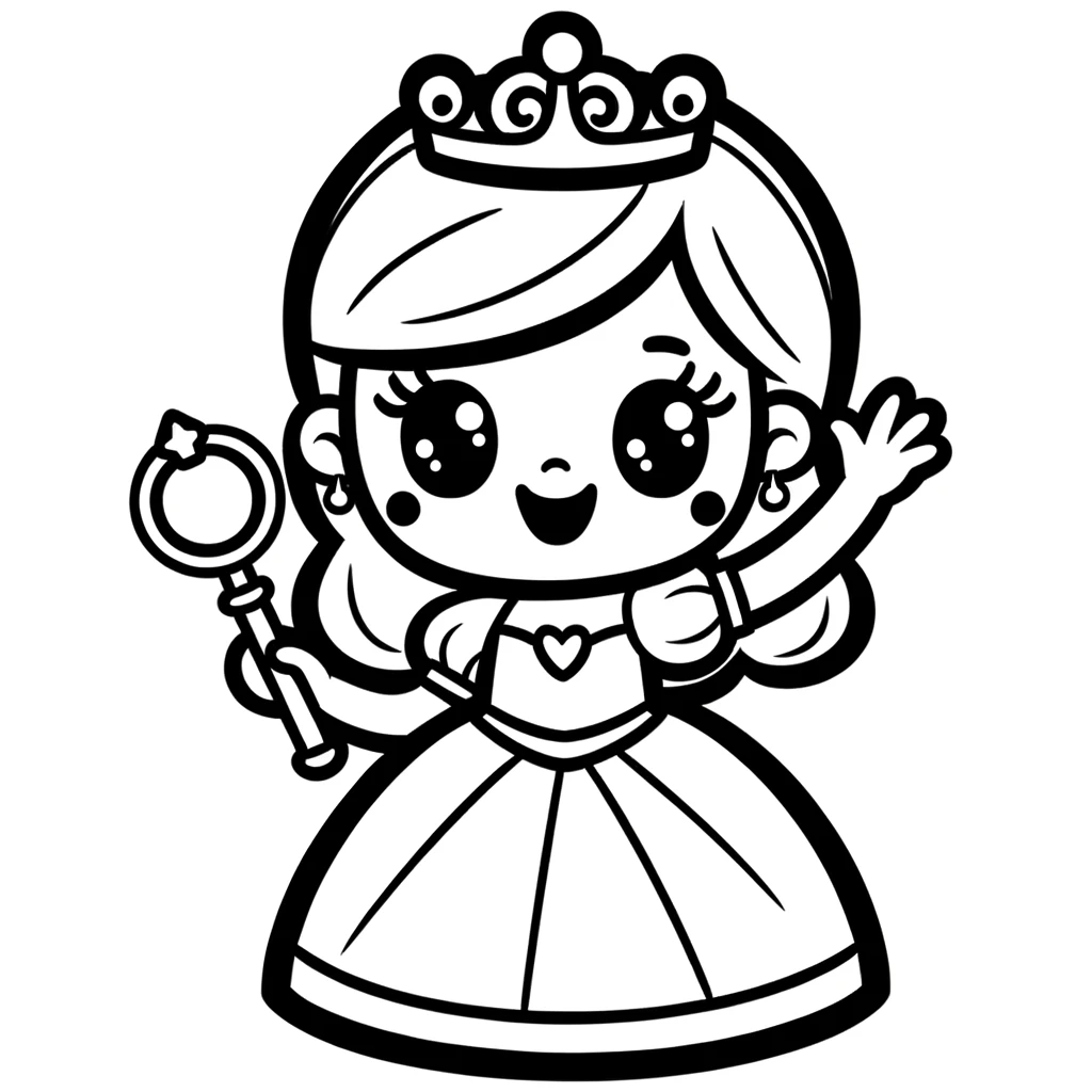 Princess Coloring Page - Print Free PDF
